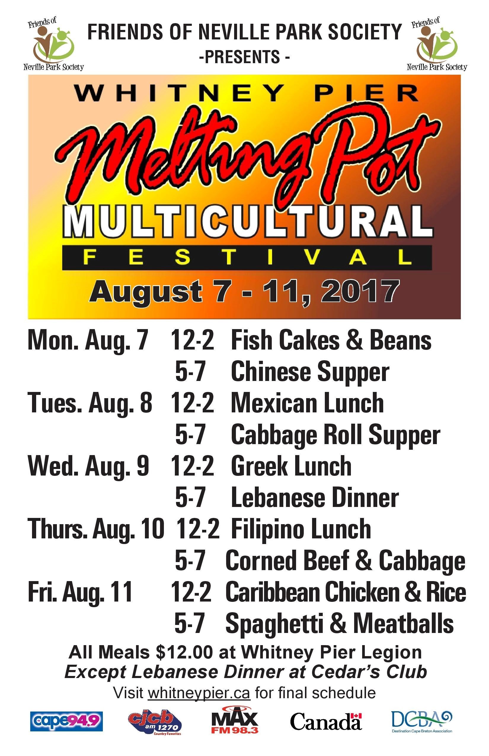 Whitney Pier Melting Pot Multicultural Festival Aug. 7th to 11th ...