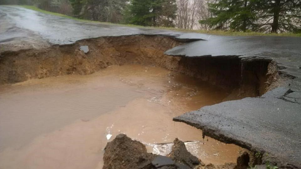 Heavy Rain Leads To Major Road Washout In Middle River | goCapeBreton.com